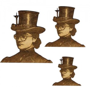 Steampunk Lady MDF People Wood Shape